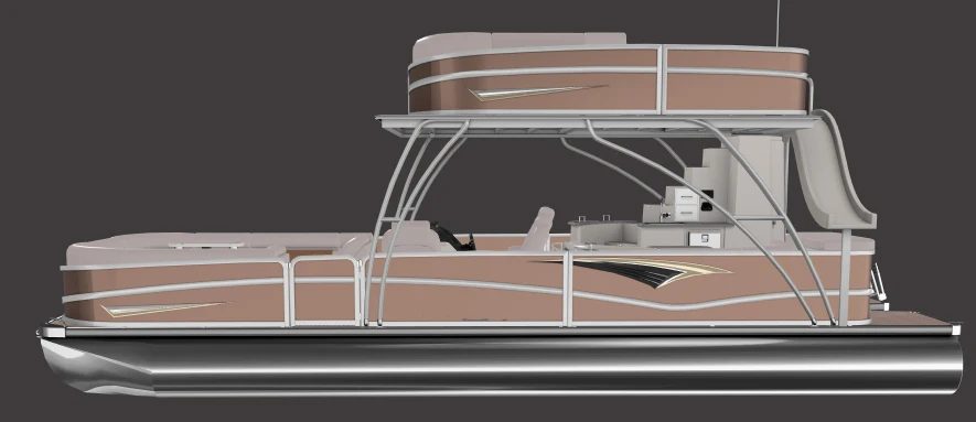 Luxury Double Decker Pontoon Boat for Sports, Fishing, and Parties ...