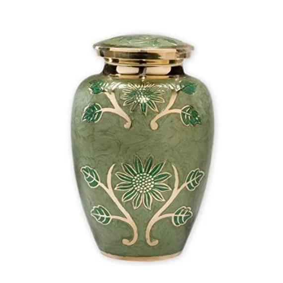 Aluminum Enamel Funeral Cremation Urn Pot for Loved Ones/Pets Memorial ...