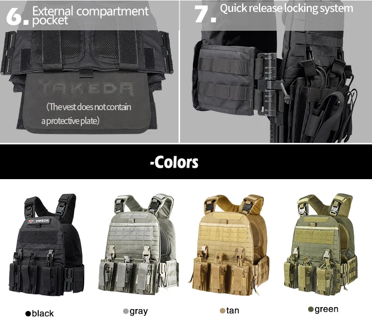 Yakeda Safety Duty Vest Outdoor Jpc Combat Training Uniform Quick ...