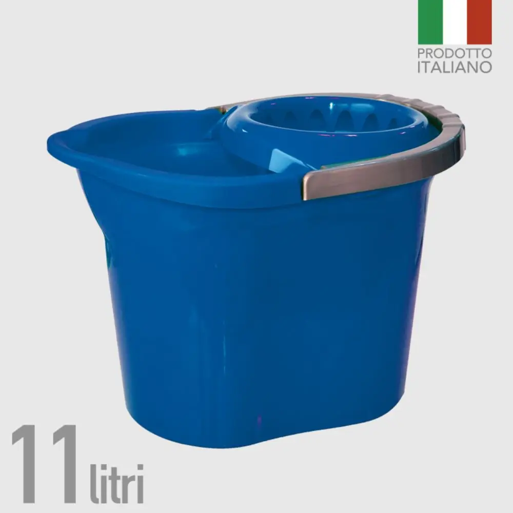 Premium Italian Blue Plastic Mop Wringer Bucket 11l With Faucet For ...