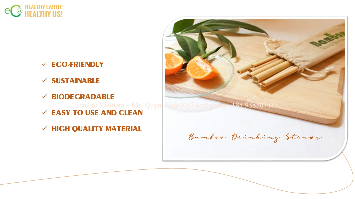 Customized With Engrave Laser Logo Biodegradable Bamboo Straw/bamboo ...