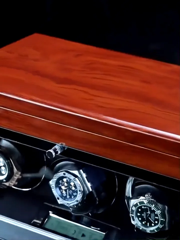 2023 Elegant Custom Logo High Gloss Wood Triple Watch Luxury Storage ...