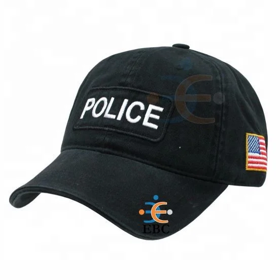 Oem Security Uniform Cap Hat Peak With Embroidered Patches And ...