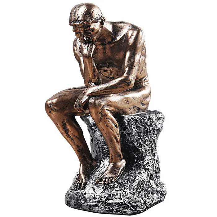 10" Resin The Thinker Statue Famous Thinking Man Sculptures Home Decor ...