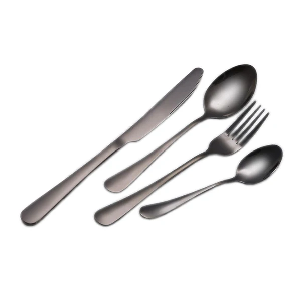 Smooth easy cleaning flatware restaurant silverware spoon and fork set ...