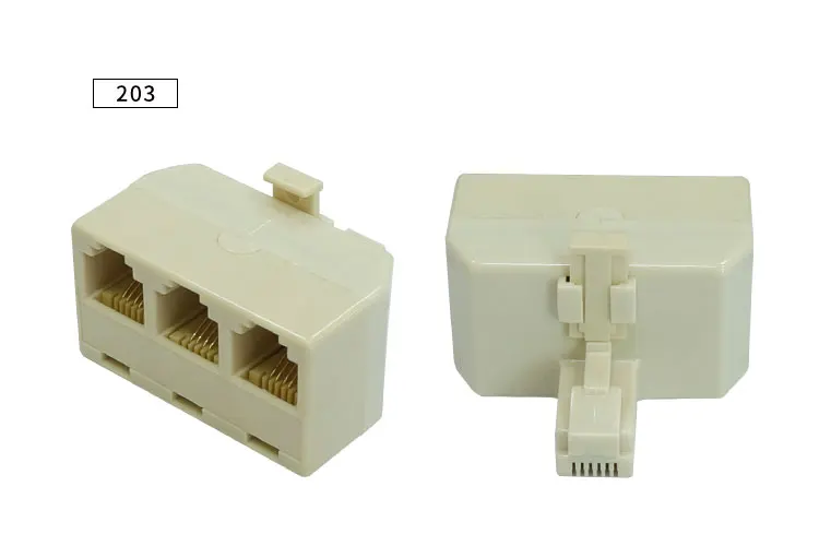 Rj11 Male 1 To 3 Female Used For Landline Phone - Buy 4 Conductor ...