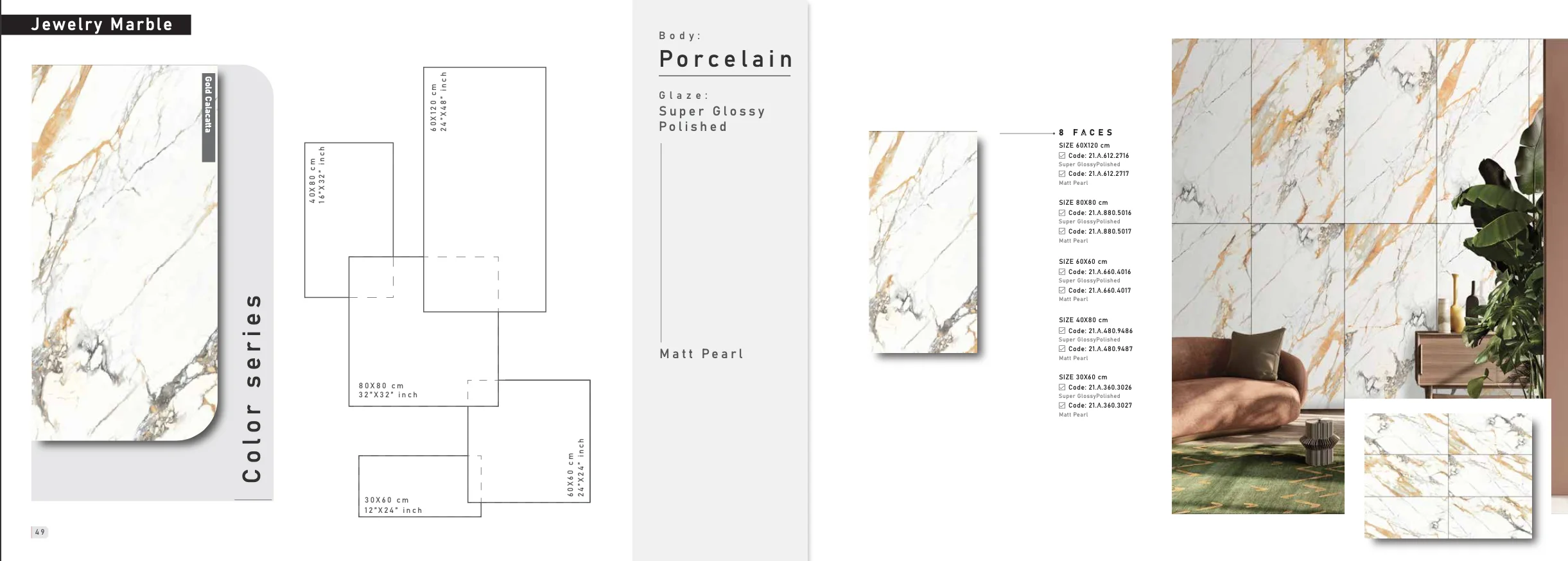 High Quality Floor Tiles 60x120 High Gloss Polished Porcelain Tiles ...