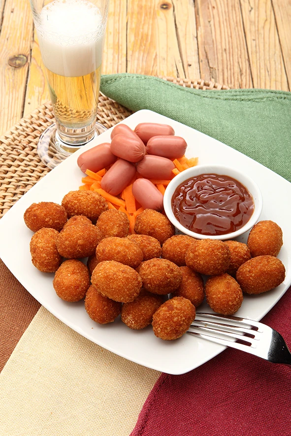 Mini Chicken Wurstel Breaded Bbq Sauce Italian Natural Frozen Street ...