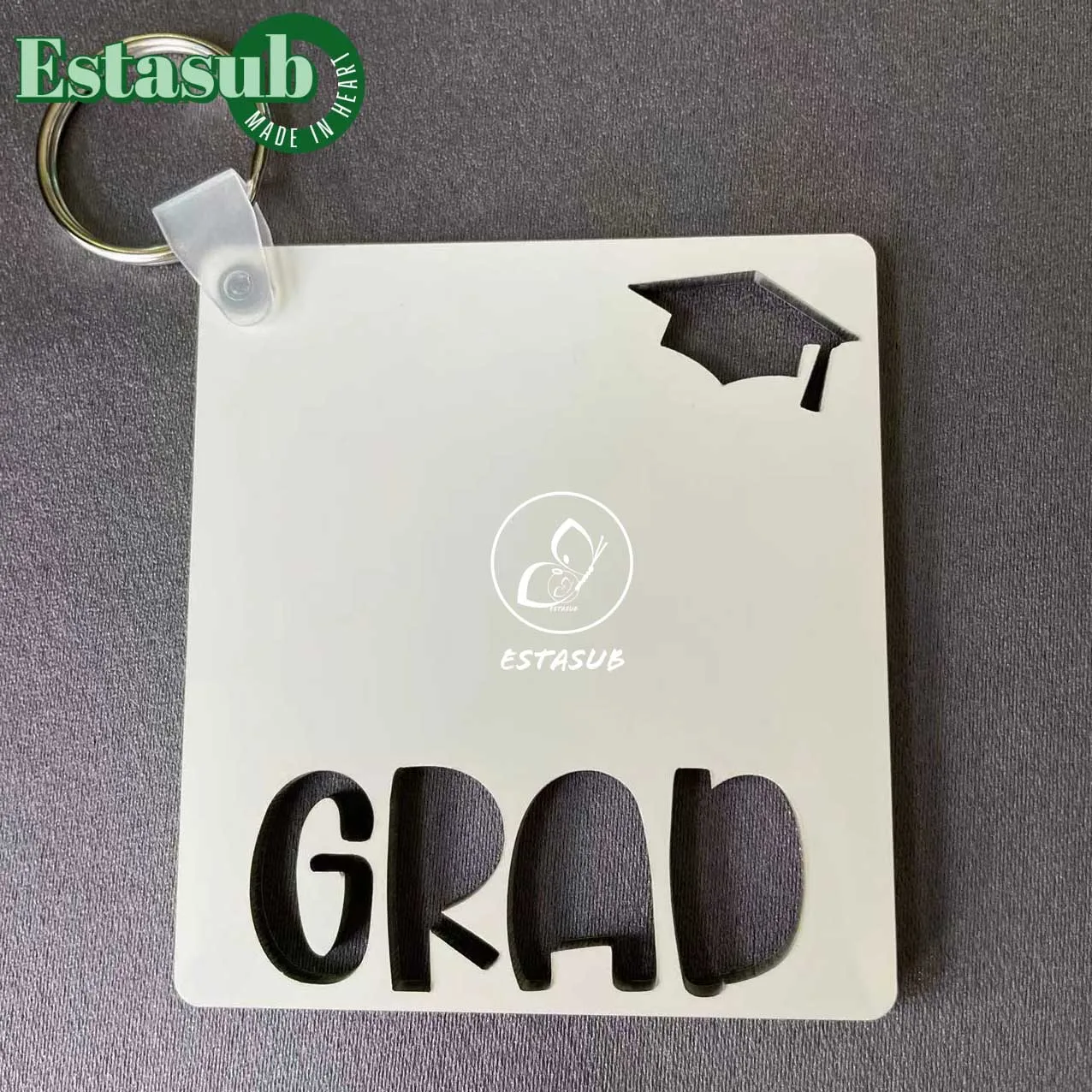 Cheap Blank Sublimation Mdf Graduation Keychain Blank As A Great Back ...