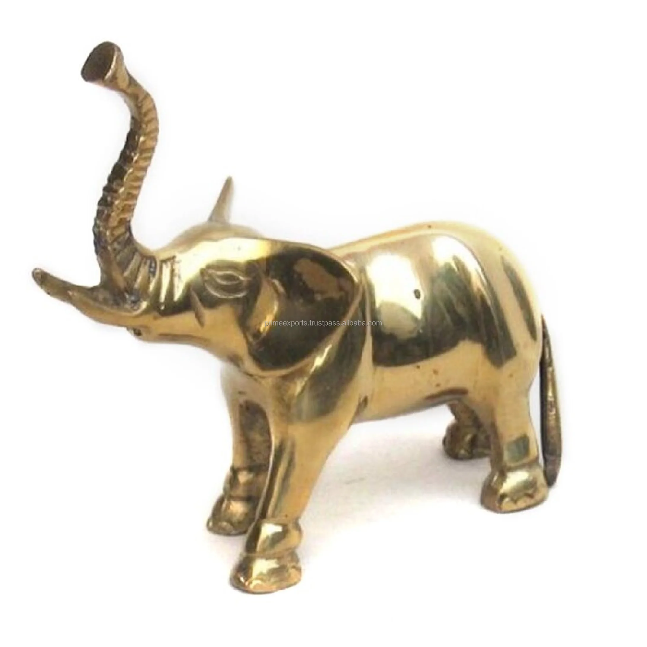 Metal Gold Elephant Sculpture Figurine For Showcase Showpiece Decor ...