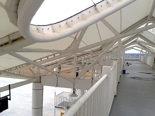 Prefabricated Steel Pipe Truss Bridge Tensile Membrane Structure Fabric ...