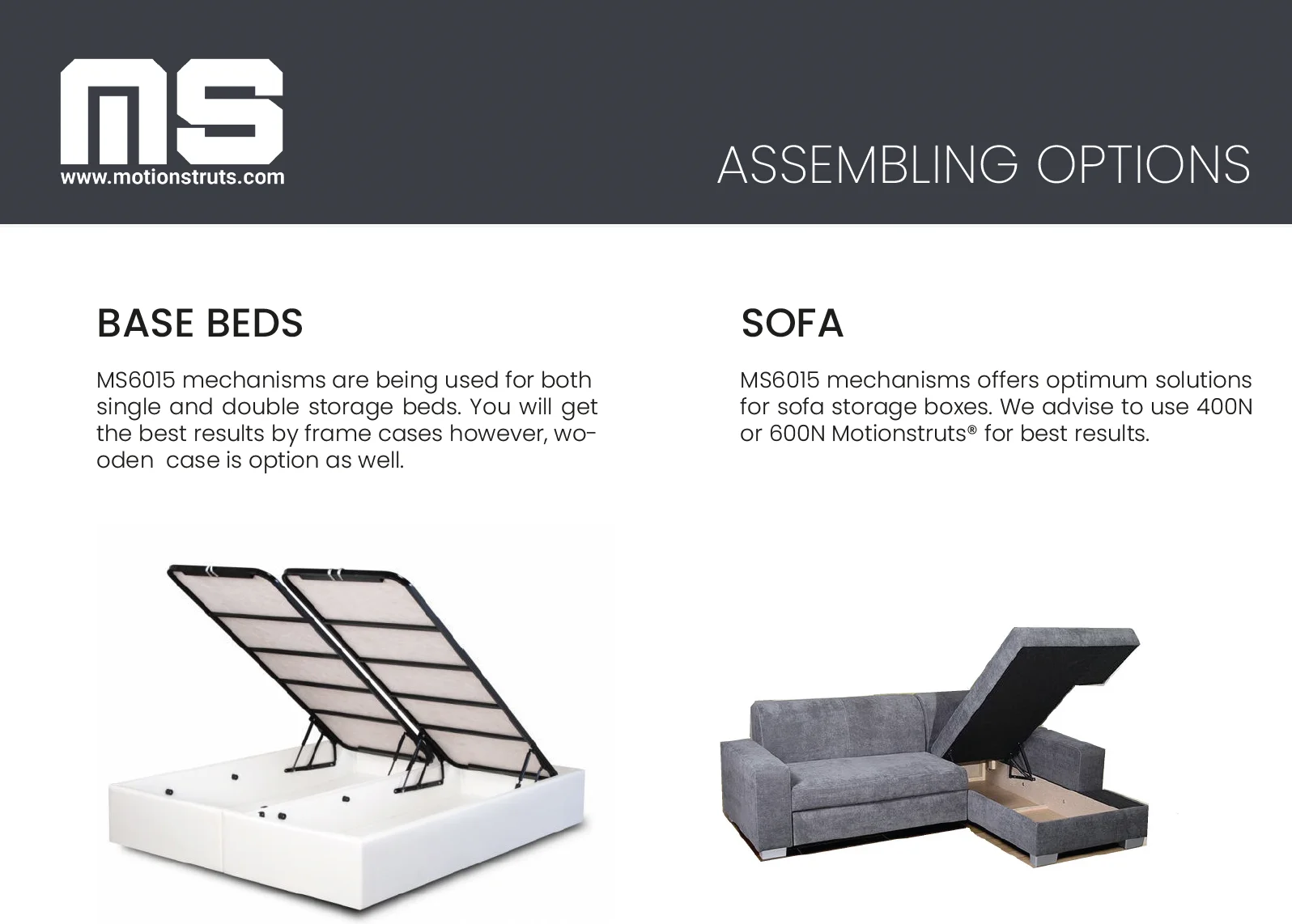 Space Saving Bed Mechanism Hinge Hardware Kit With Gas Strut Storage Bed Ottoman Bed Parts Made ...