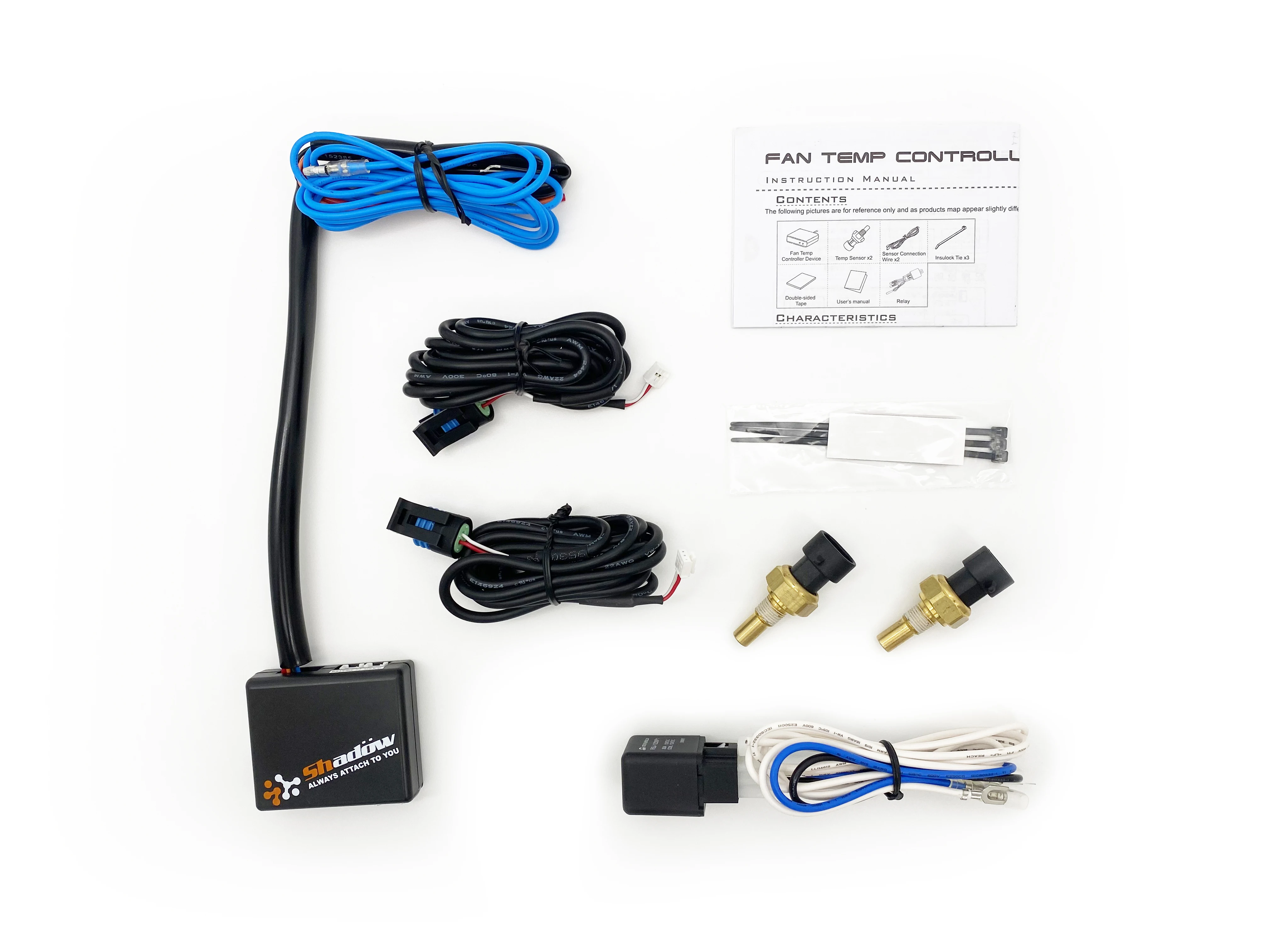 Universal 12V Car Radiator Cooling Fan Controller & Temperature ...