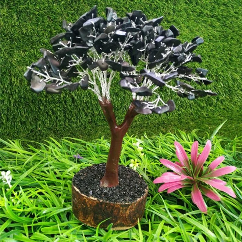 Black Obsidian Tree | Fengshui Decor | Meditation Tool - Buy Gemstone ...