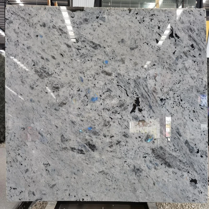 Labradorite White Granite Slabs Ice Blue Madagascar Labrador Bianca ...