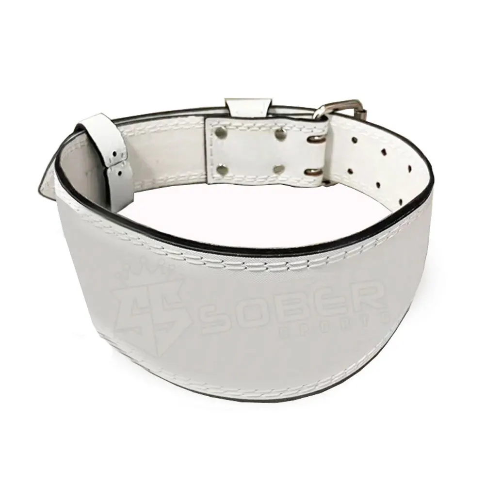 Cow Hide Leather white color Gym Weight Lifting Powerlifting Belt ...
