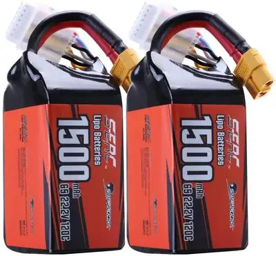 6s 22.2v Lipo Battery 1500mah 120c Soft Pack With Xt60 For Rc Fpv ...