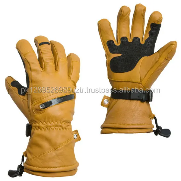 2022 Cowhide Leather Snow Ski Mittens & Gloves - Warm & Durable