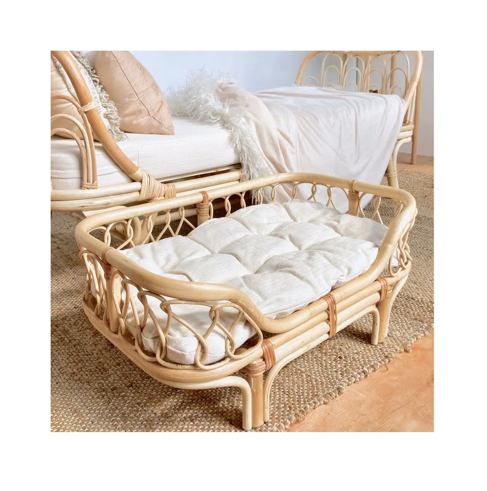 Natural Pet Bed House Woven Rattan Baskets For Dogs And Cats - Buy ...