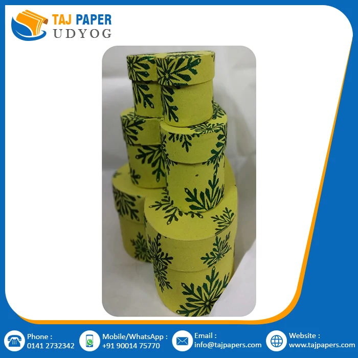 6 Pieces Round Packaging Box High Quality Designer Paper Kraft Handmade ...