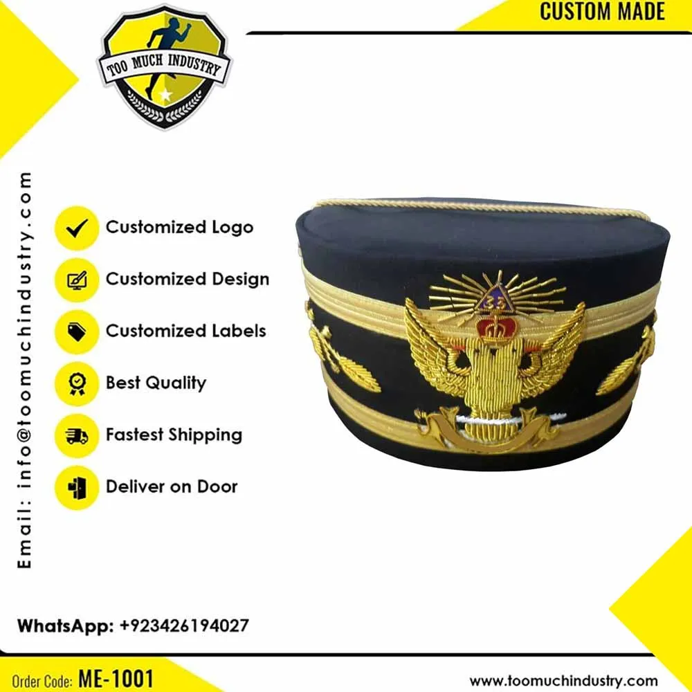 Masonic Regalia Shriner Oes Hat Royal Arch Master Mason Freemason Blue ...