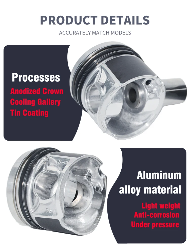 Factory Price Engine Parts Pistons 059107065df Set Piston For Q7 3.0t ...