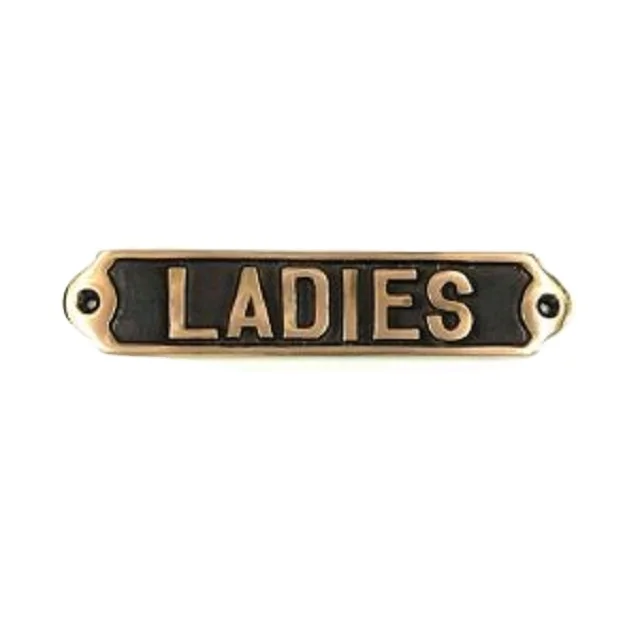 Ladies Signs Plate Custom Brass Door Sign Plate for Toilet Bathroom ...