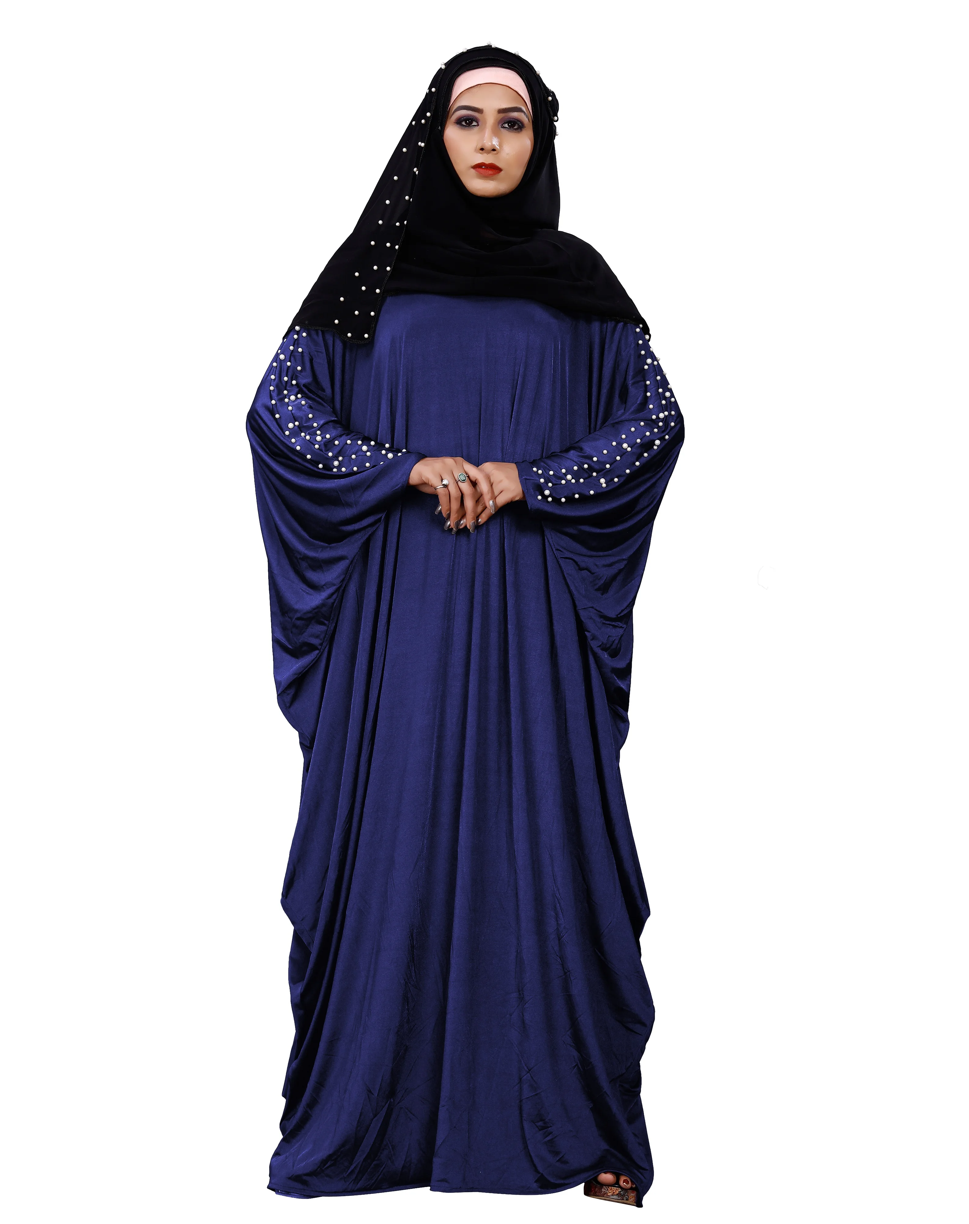 Navy Blue colour Abaya | Dresses Images 2022