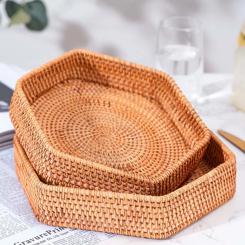 Hot Sale Lacquer Tray Sturdy Serving Tray (set Of 2) Handmade High ...