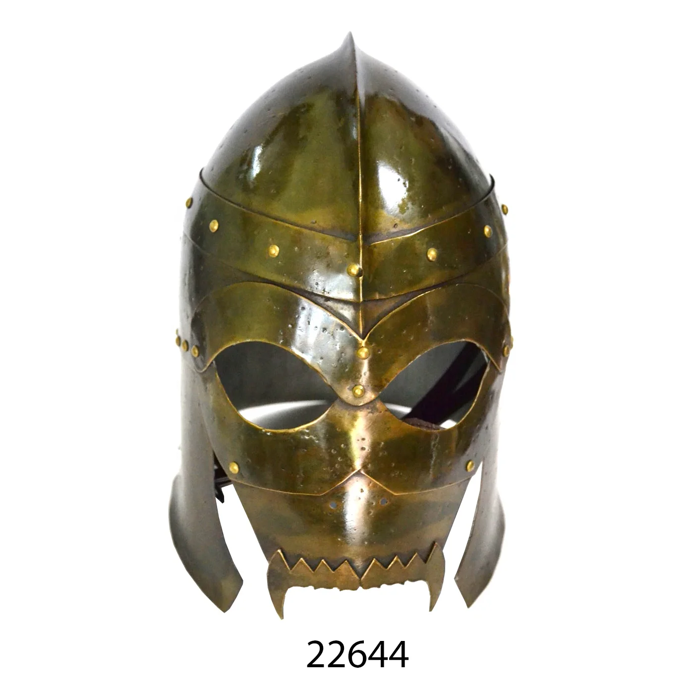 Medieval Helmet - Black Color Metal for Reenactment Events
