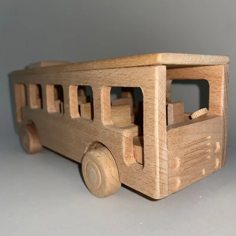 Wooden Bus Car With Flexible Movement Handmade In Vietnam - Buy Wooden ...