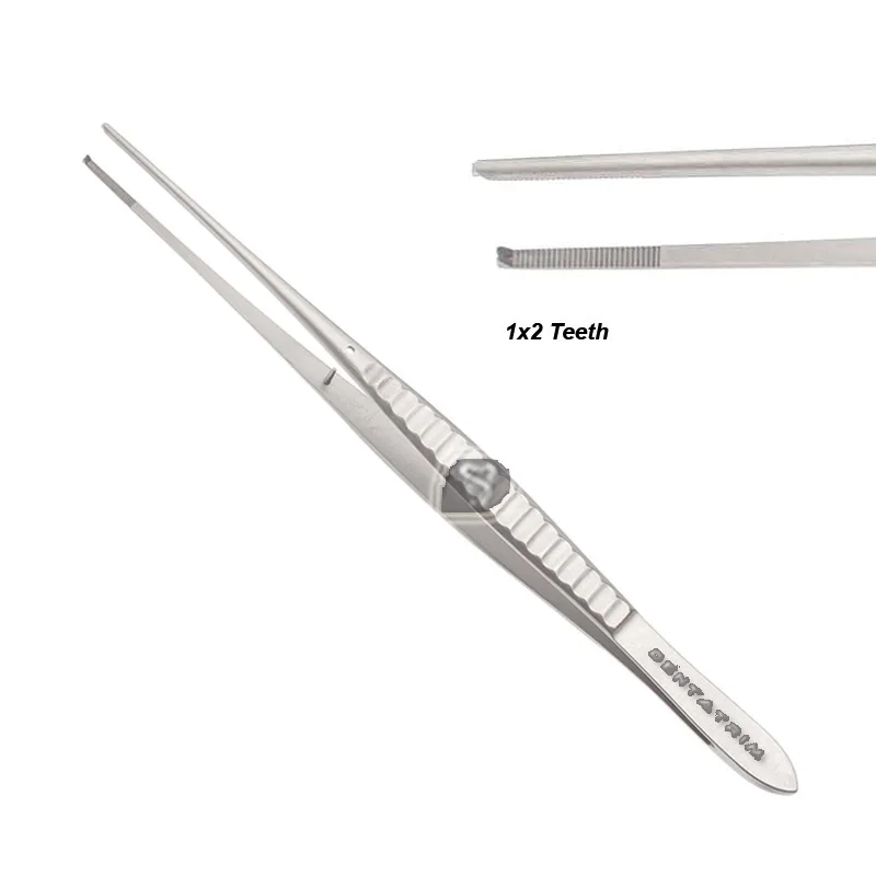 Surgical Tissue Forceps Custom Logo Tissue Forceps With Teeth 1x2 Teeth ...