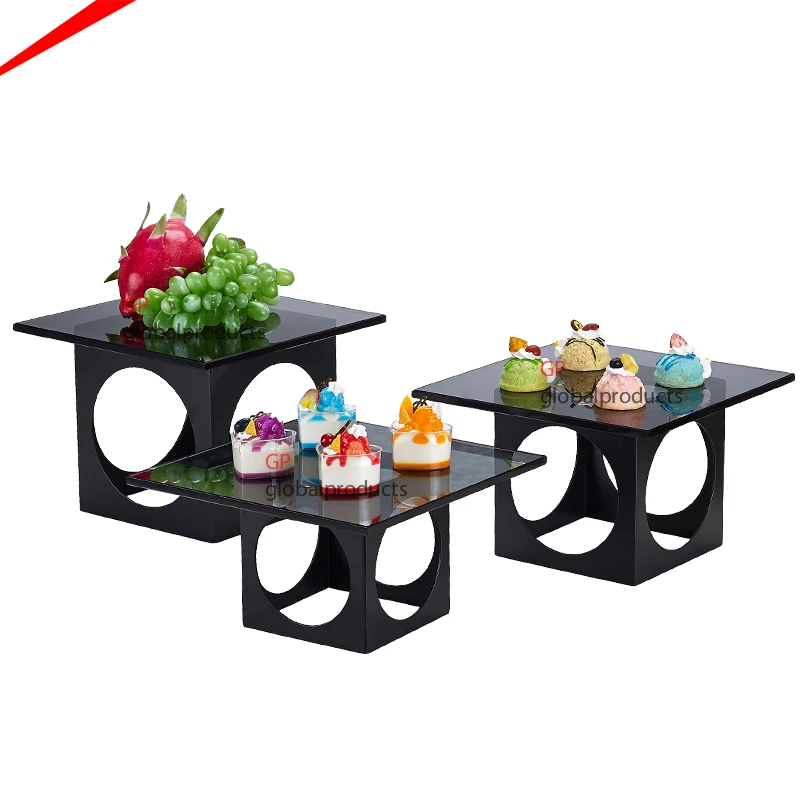 Shop Our Hot Selling Black Metal Steel Buffet Food Display Stands