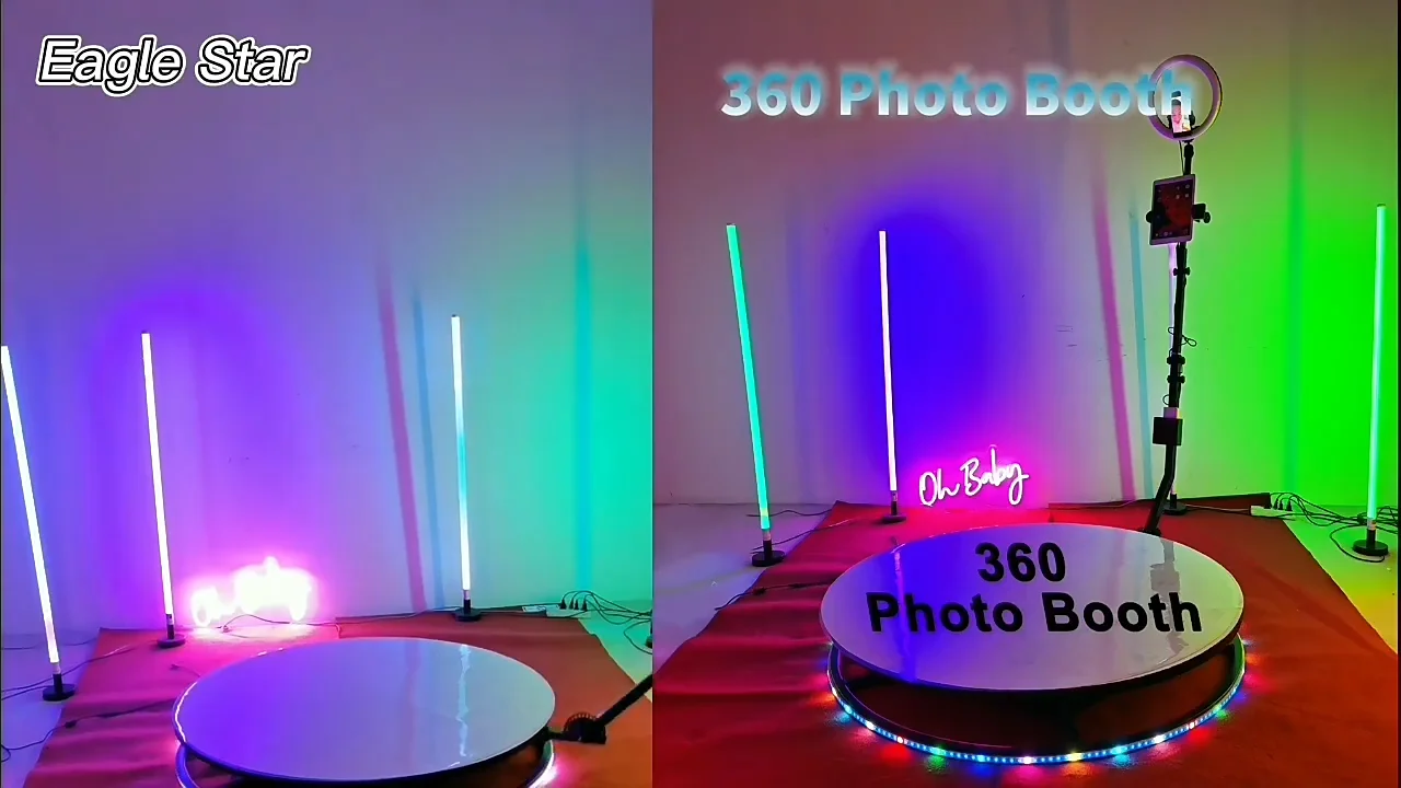 360 Degree Photo Booth Wireless Automatic Rotating Selfie Wedding ...