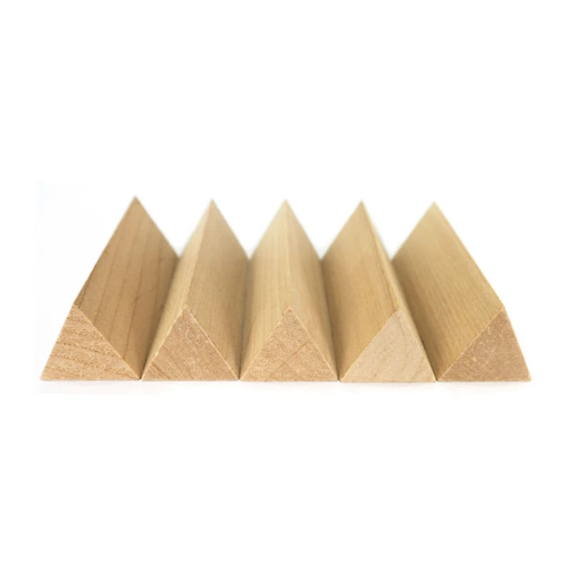 2018 GD Fun- 3d Wood Toy 25*25*75mm Plain Wood Equilateral Triangular ...