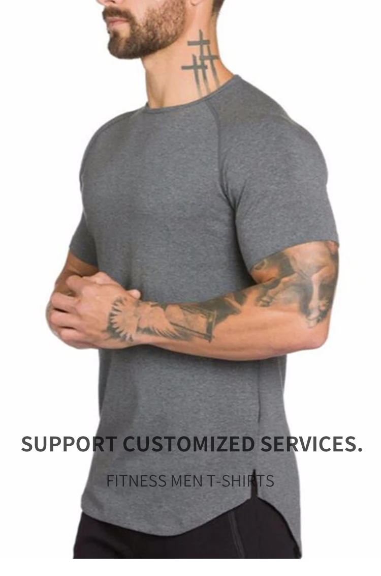 OEM Custom Men Fitness Gym T-shirts Dry Running Workout T Shirt ...