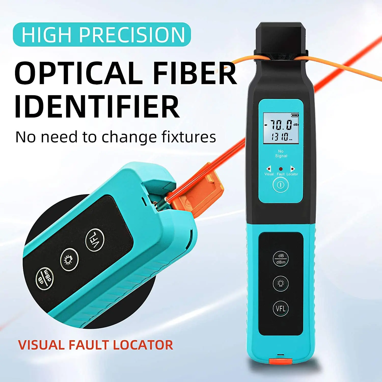 Fiber Optic Identifier With Built In 10mw Visual Fault Locator 800 ...