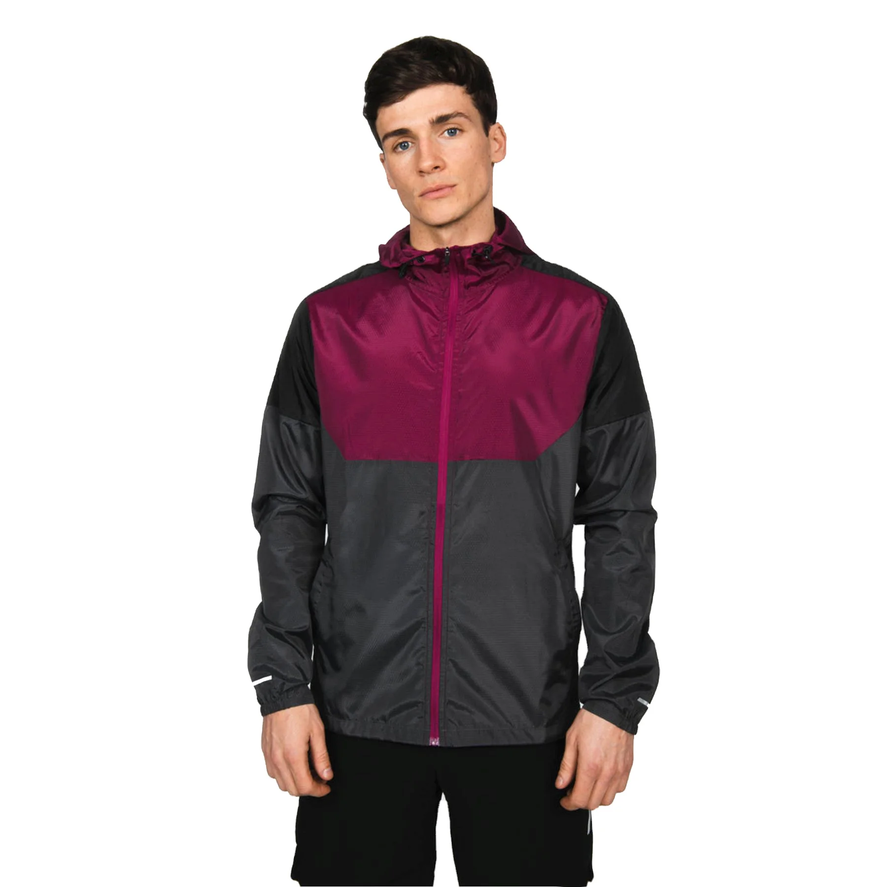 Outdoor With Logo Winder Breaker Men Hood Unisex Windbreaker Reflective ...