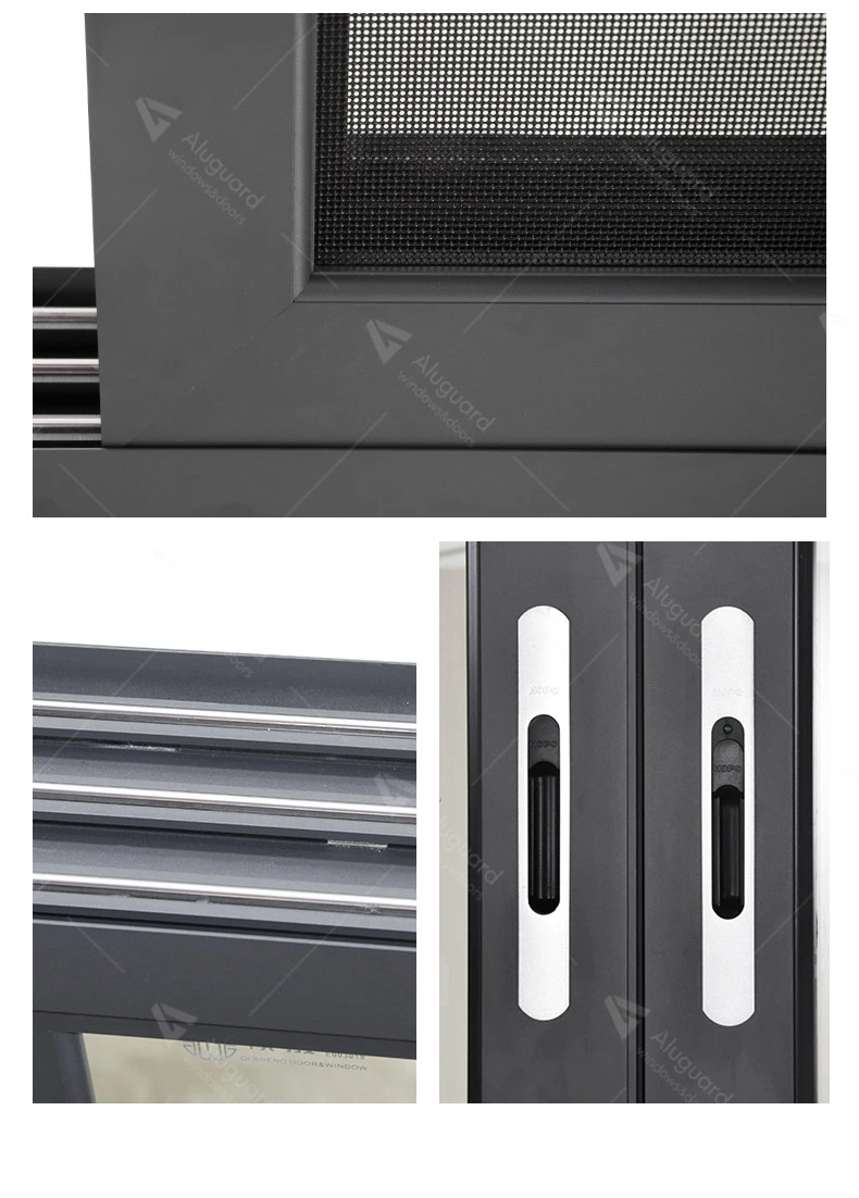 New Design Steel Iron Window Frames Burglar Triple Rails Design Proof ...