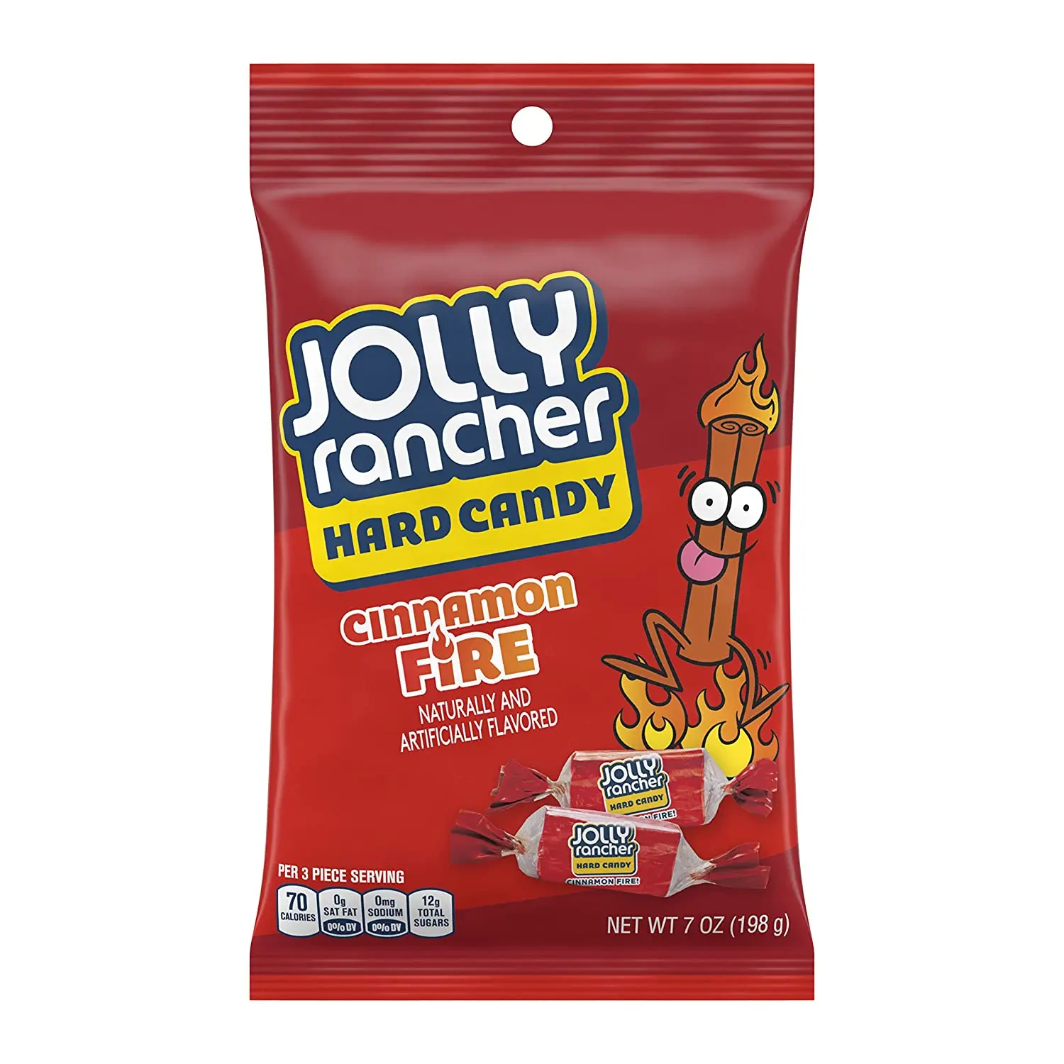 Jolly Rancher Cinnamon Fire! Hard Candy, 7-ounce Peg Bag (Pack of 4 ...