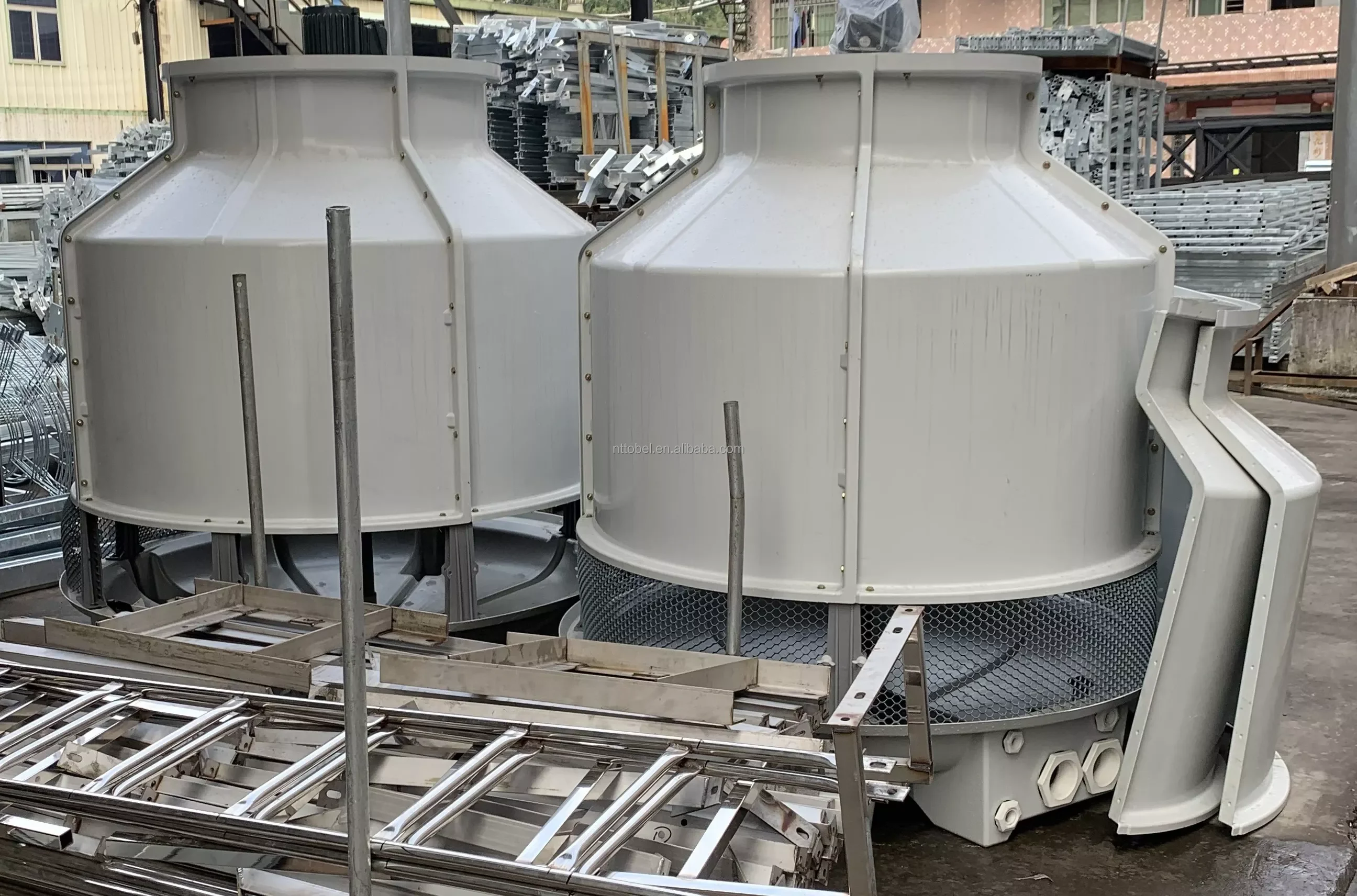 100 Rt Industrial Round Type Counter Current Frp Cooling Tower For ...