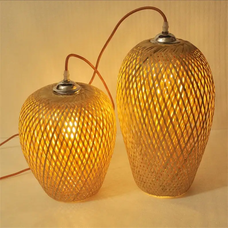 Sustainable Bamboo Pendant Lights - Versatile Home Decor