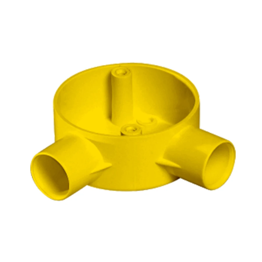 Yellow Pvc Two- Way Junction Box With Square Angle - Buy Yellow ...