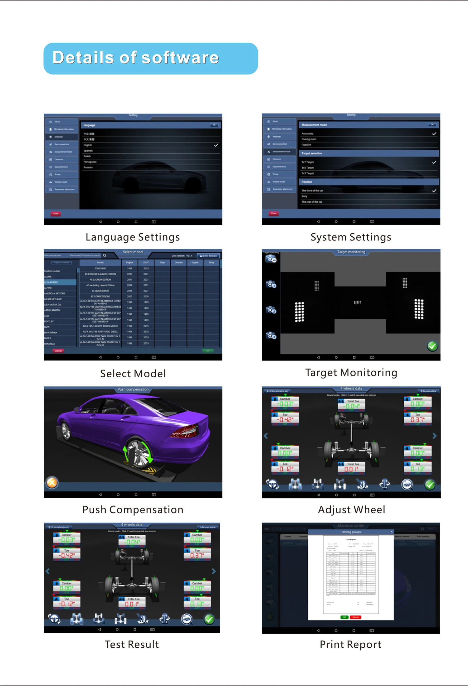 Newest 3D Wheel Aligner No Beam No Calibration FCAR FD-305 Portable ...