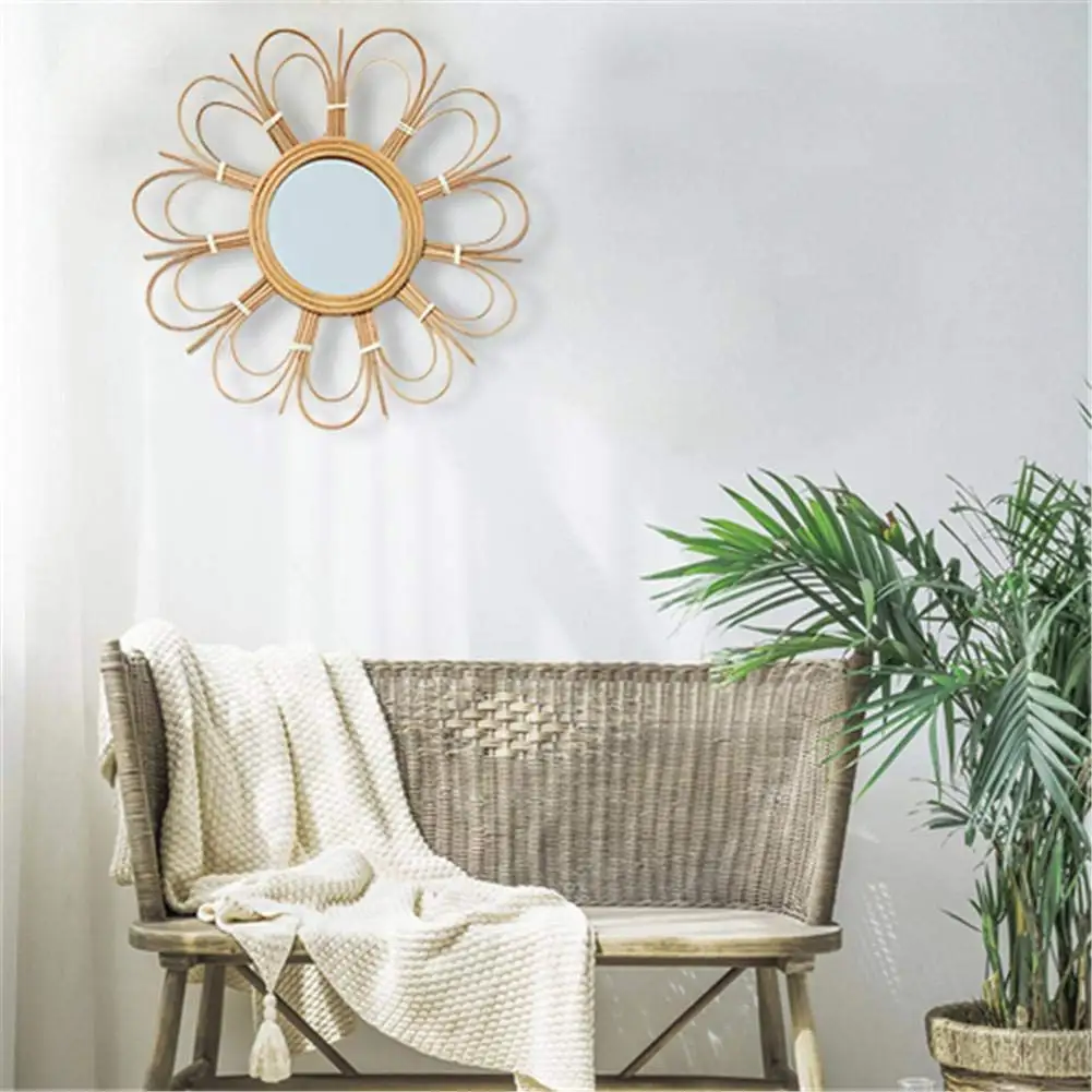 Best Collection Water Hyacinth Mirrors Frame Light Wall Salon Customize ...