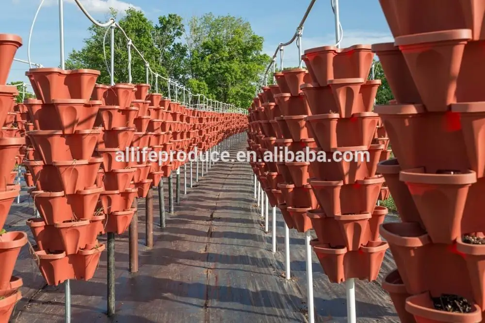 Hydroponic Stackable Tower Garden Pots - Multi-Span Greenhouses