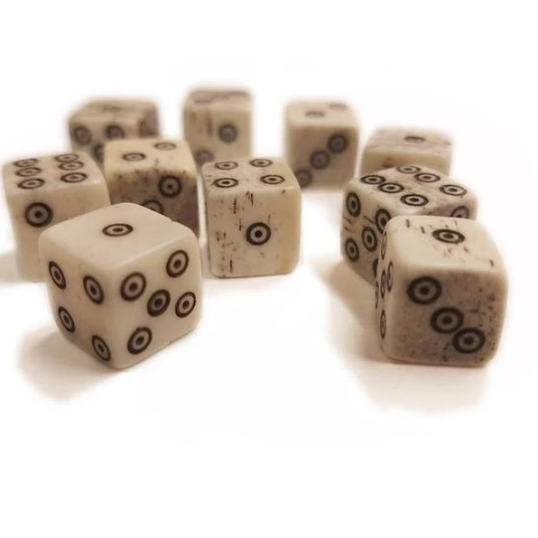 High Quality Handmade Buffalo Bone Cubic Dice Buffalo Bone Gaming Dice ...
