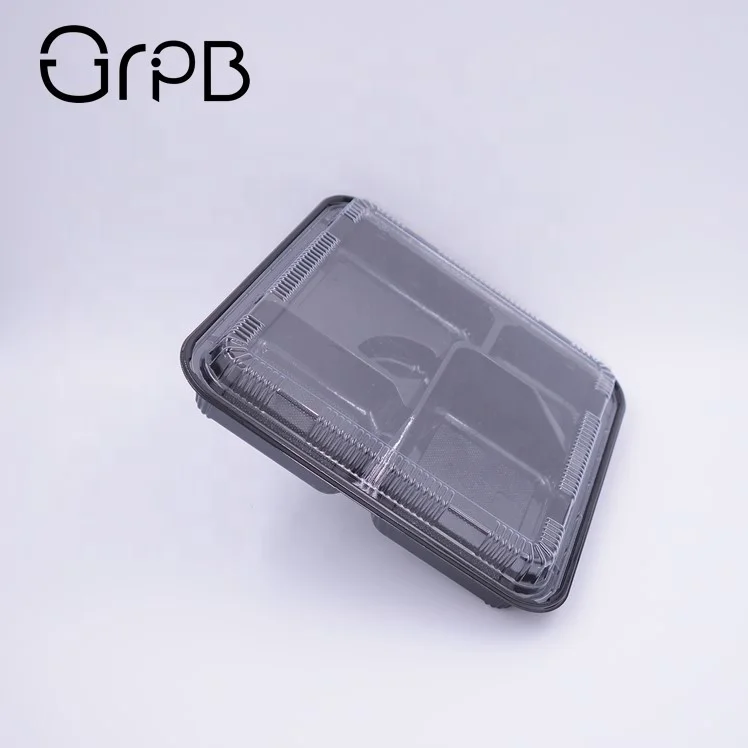Take Out Plastic Black Bento Lunch Food Container Box - Buy Holder ...