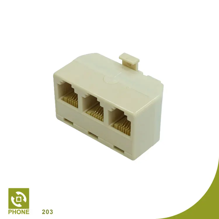 Rj11 Male 1 To 3 Female Used For Landline Phone - Buy 4 Conductor ...