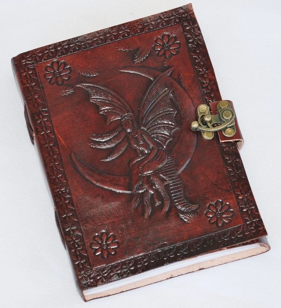 Celtic Design Fairy On Moon Leather Embossed Journal Or Note Book Or ...